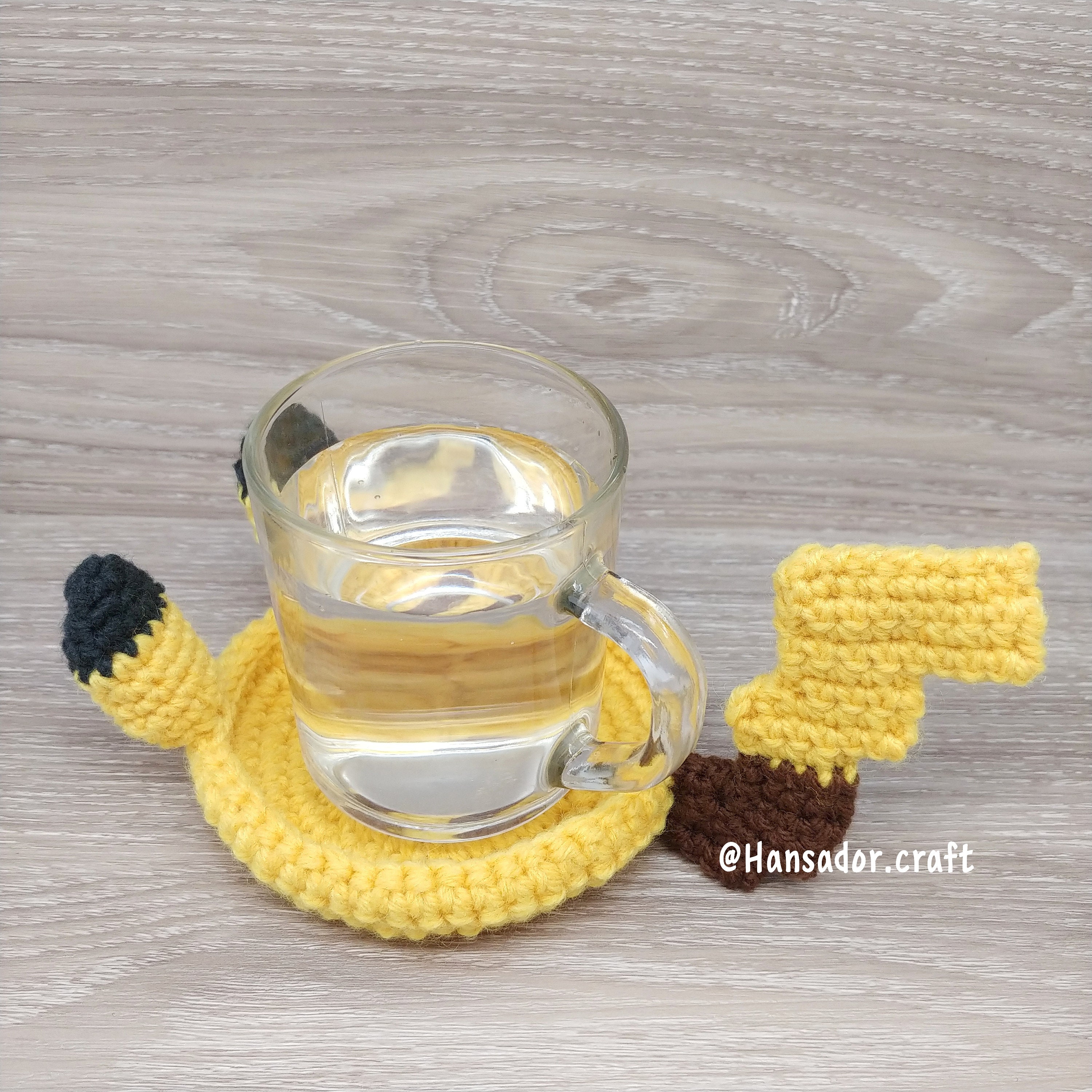 Crochet Pattern Pikachu Coaster Crochet Pokémon Amigurumi Pattern ...