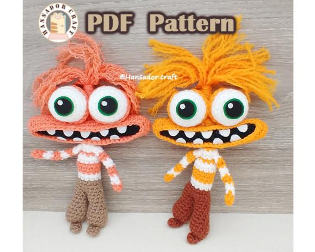 Inside Out 2 Anxiety Crochet Pattern | Inside Out 2 Anxiety Amigurumi ...