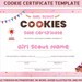 Girl Scout Cookie Sales Certificate Template (digital Download) - Etsy