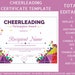 Certificate of Cheerleading, Cheerleading Certificate and Coach ...