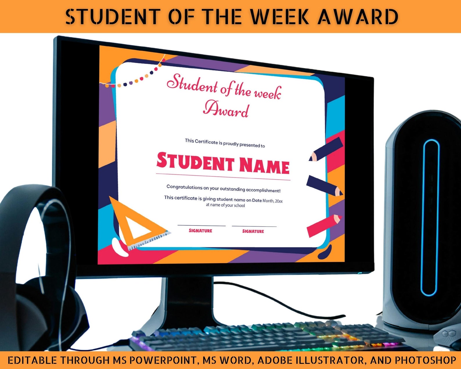 Student of the Week Award, Student of the Week Template, Student of the ...