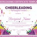 Certificate of Cheerleading, Cheerleading Certificate and Coach ...