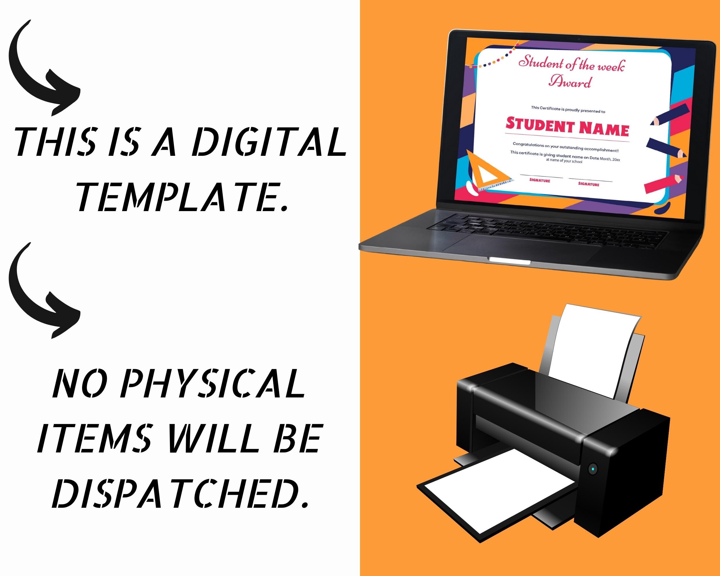 Student of the Week Award, Student of the Week Template, Student of the ...