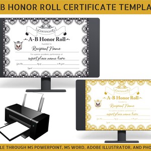 Certificate of Completion AB Honor Role, Black AB Honor Roll ...