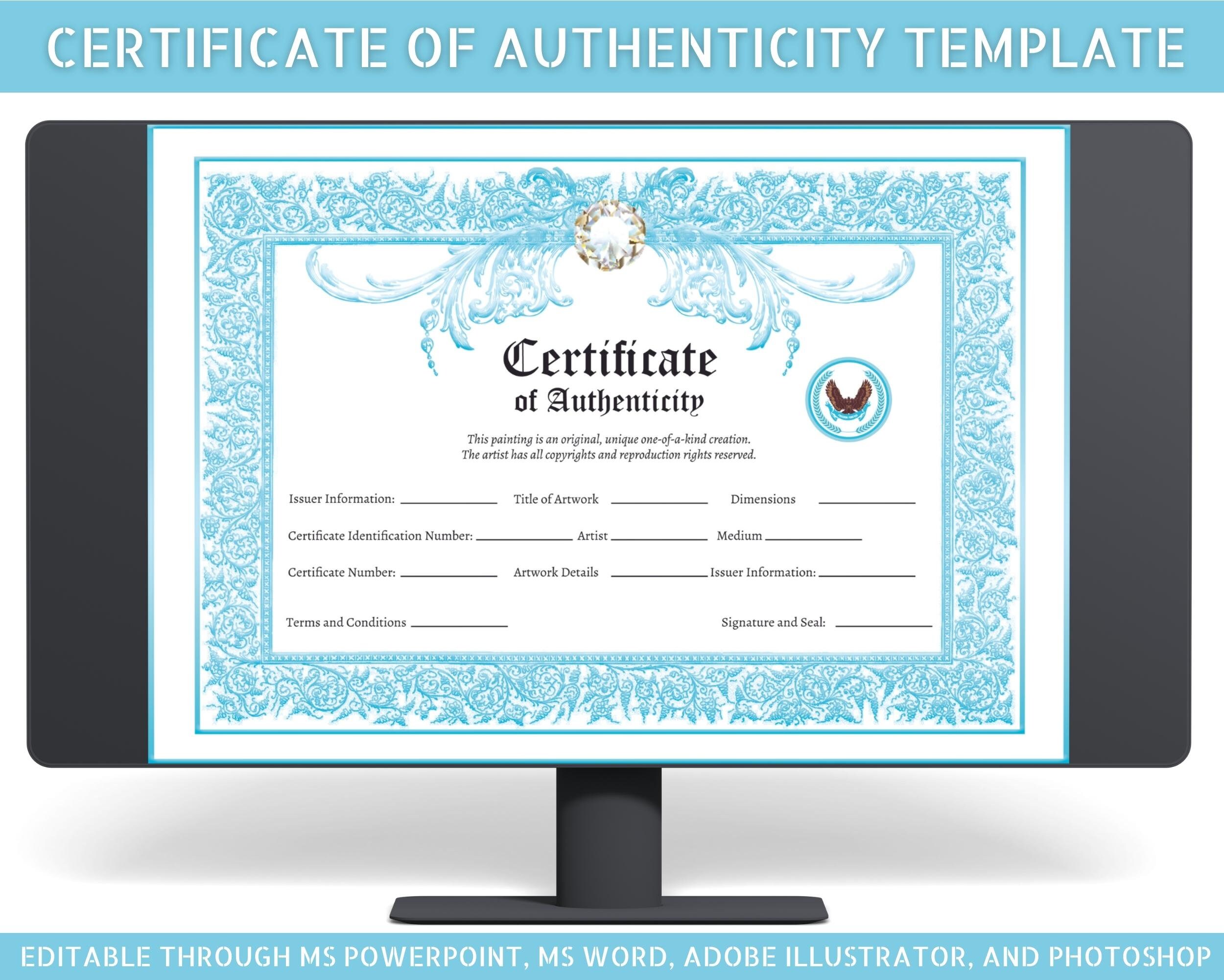 Certificado de arte, Certificado de propiedad, Certificado de ...