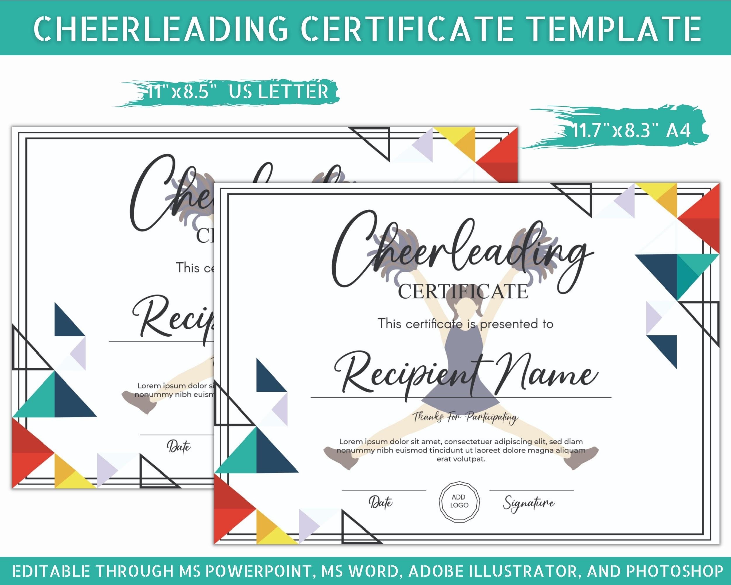 Cheerleader & Cheerleading Coach Certification, Printable Cheer ...