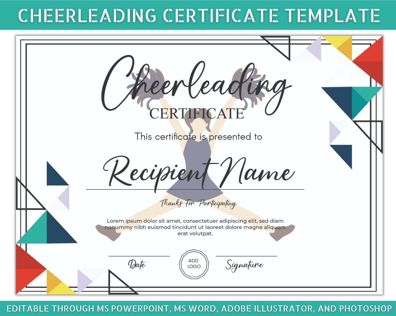 Cheerleader & Cheerleading Coach Certification, Printable Cheer ...