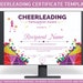 Certificate of Cheerleading, Cheerleading Certificate and Coach ...