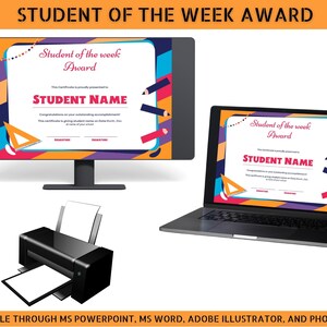 Student of the Week Award, Student of the Week Template, Student of the ...