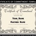 Printable Commitment Certificate Template: Editable Ceremony Keepsake (US Letter & A4) - Etsy