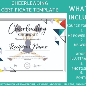 Cheerleader & Cheerleading Coach Certification, Printable Cheer ...