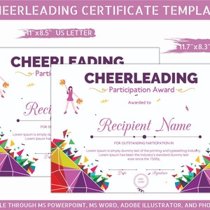 Certificate of Cheerleading, Cheerleading Certificate and Coach ...