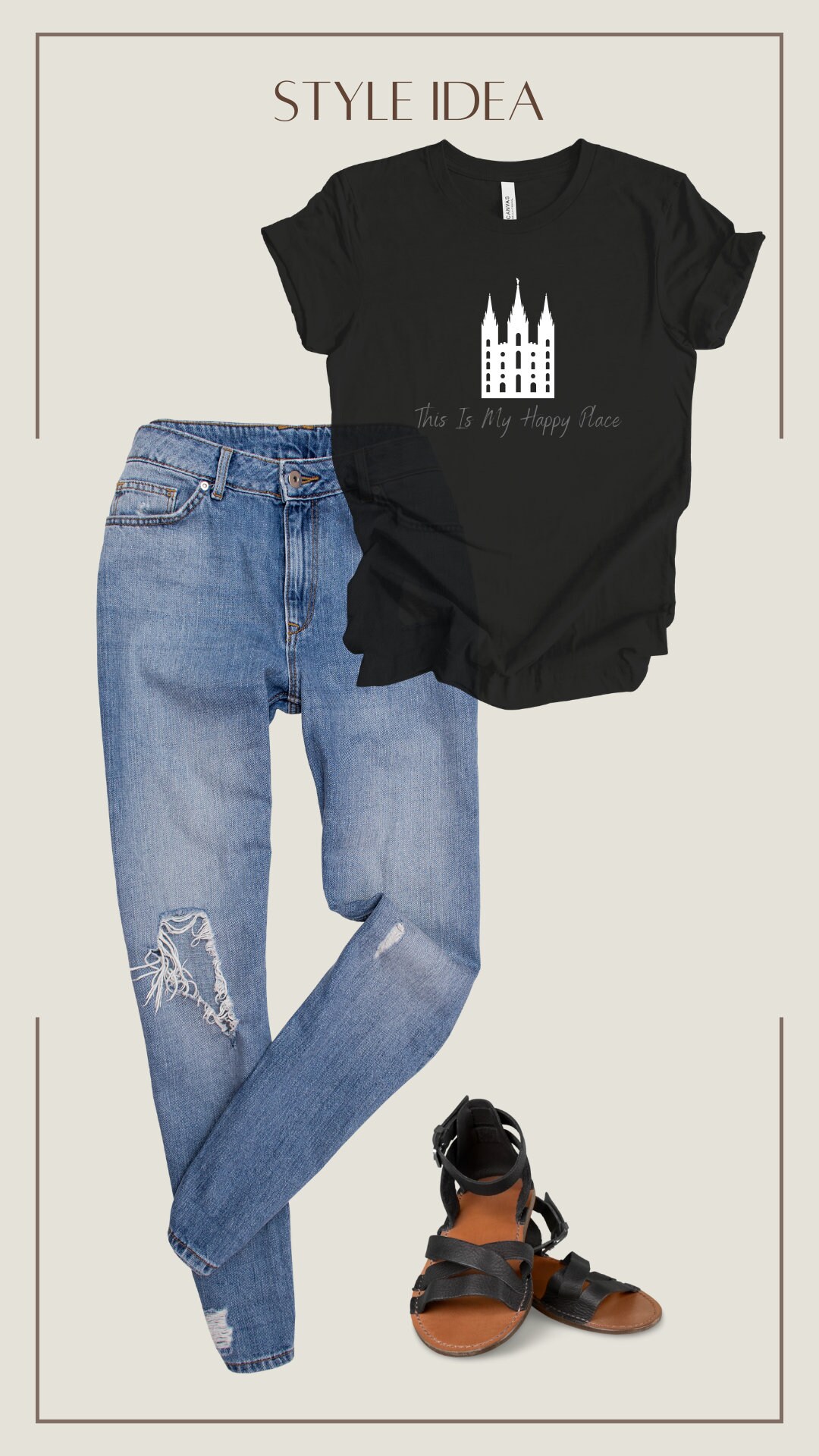 LDS Shirts, Custom LDS Temple T-shirt, This is My Happy Place Shirt ...