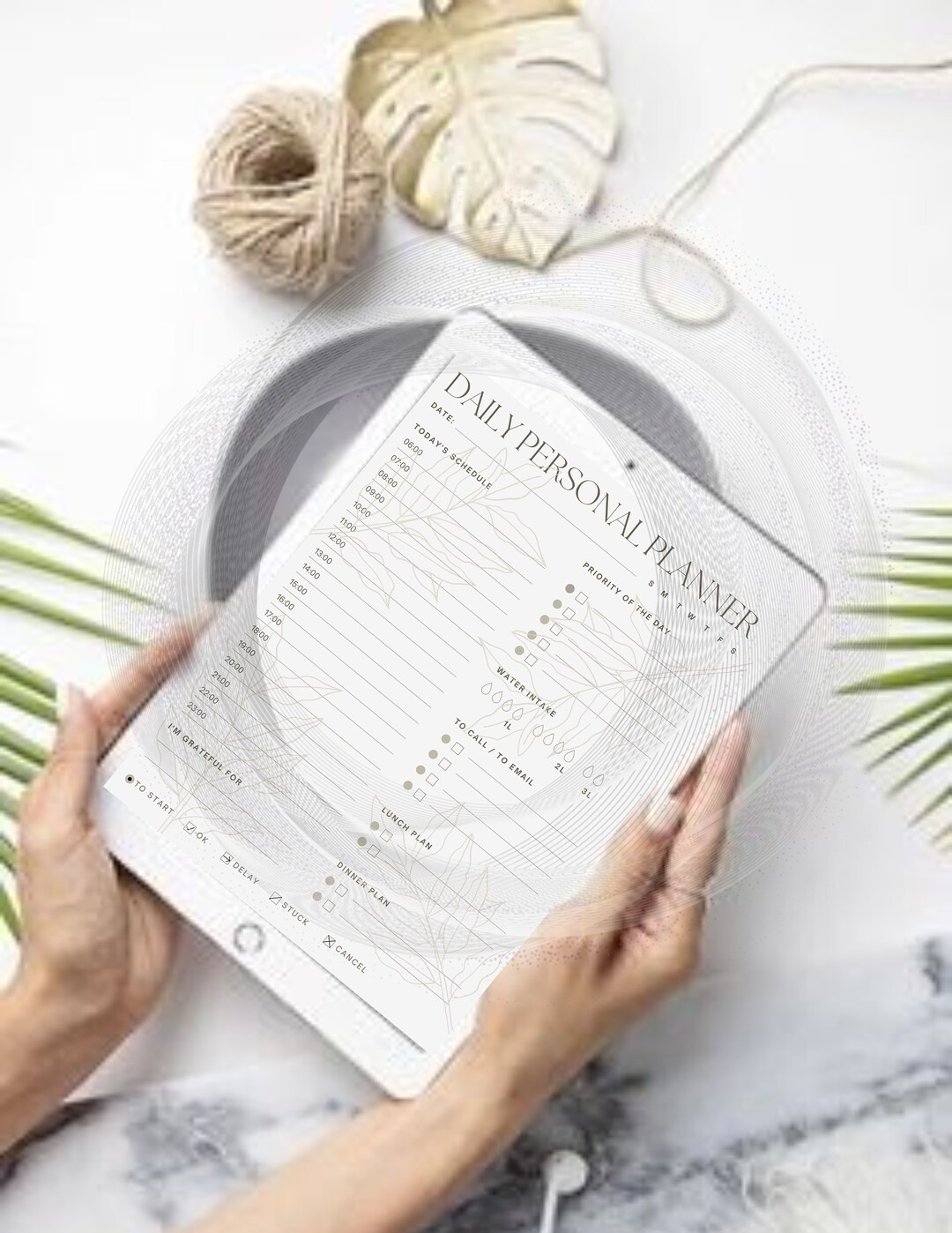 Minimalist Daily Planner | Printable | Instant Download | Hourly ...