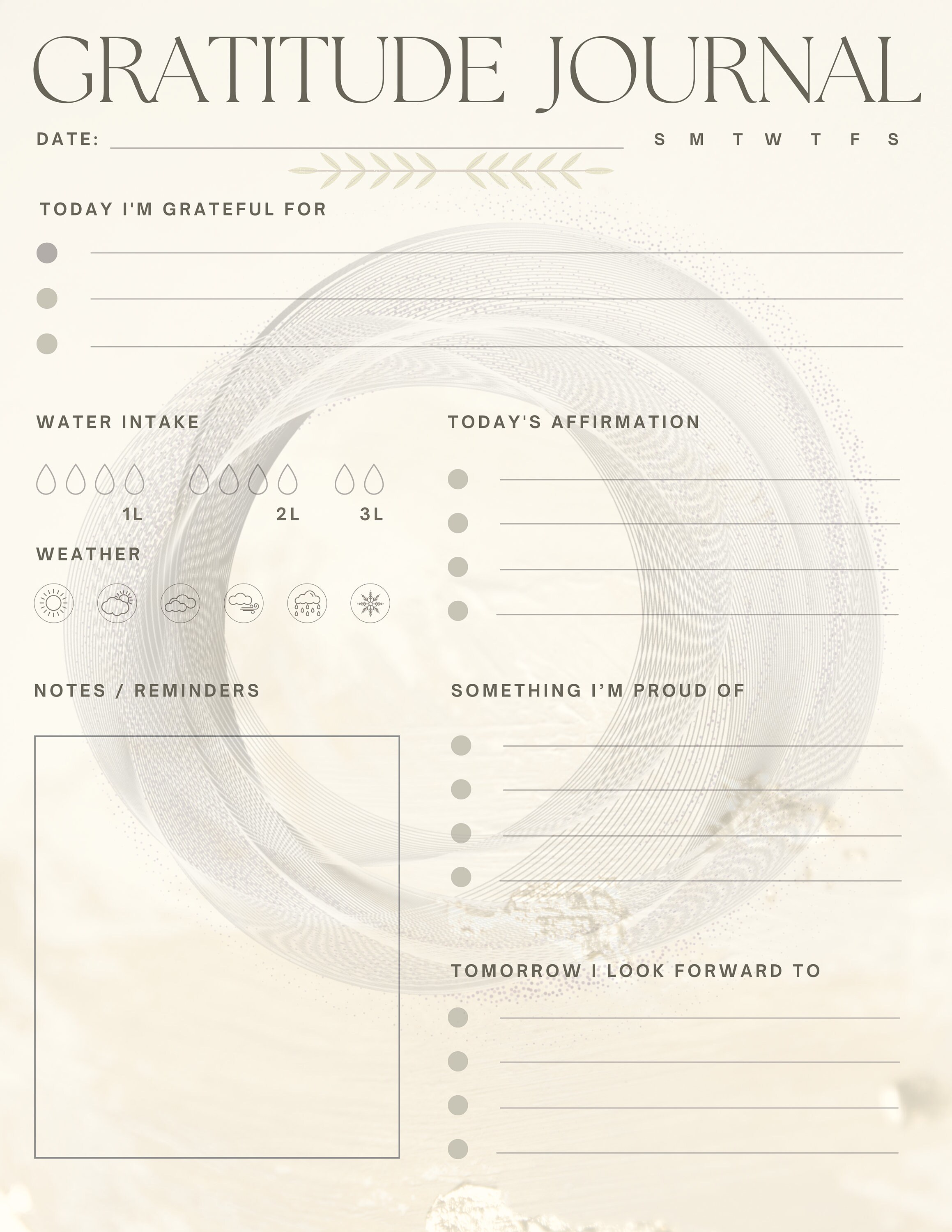 Minimalist Gratitude Journal | Printable | Instant Download | Positive ...