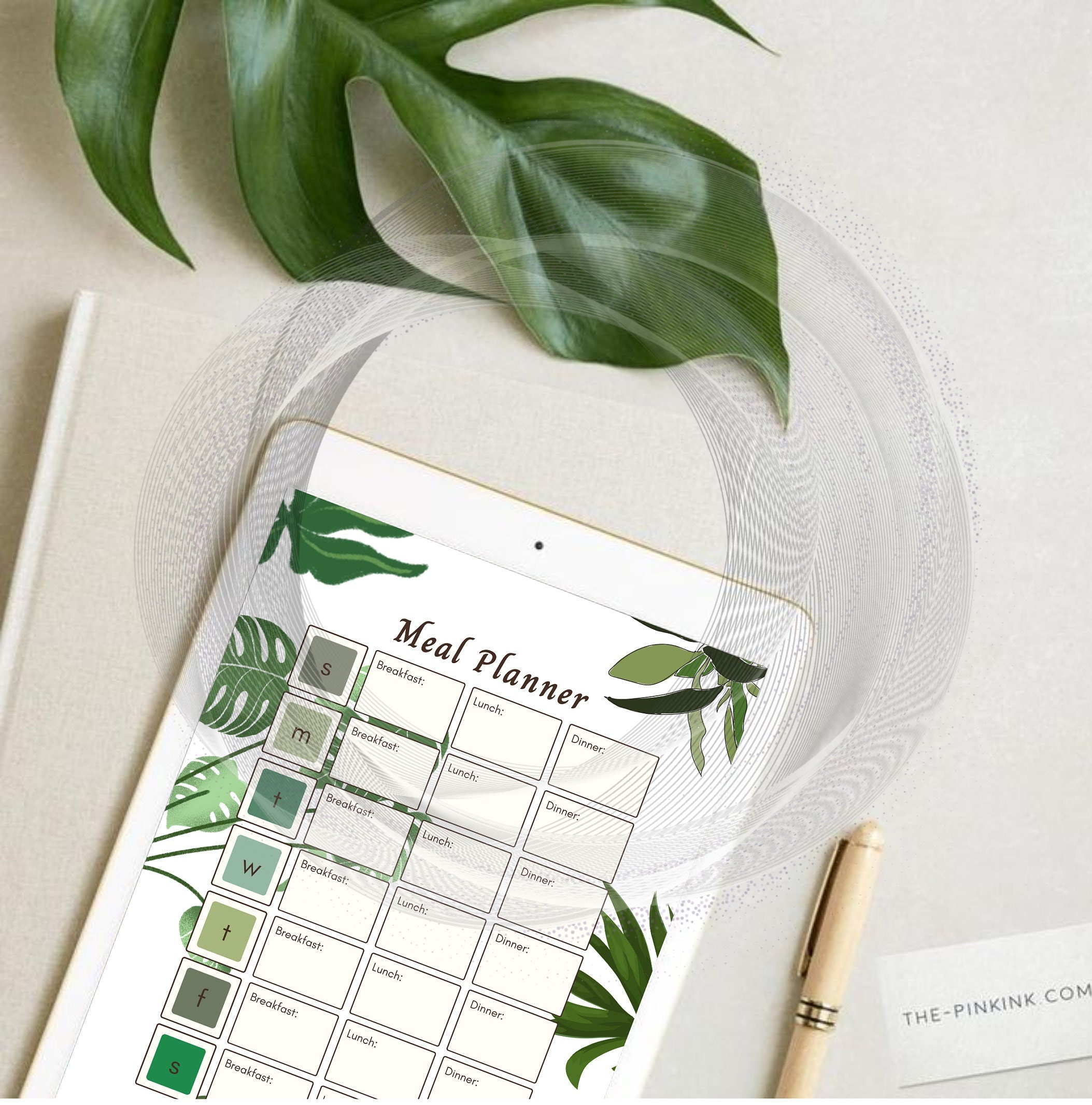 Digital Minimalist Meal Planner Combo | Printable Weekly Planner ...