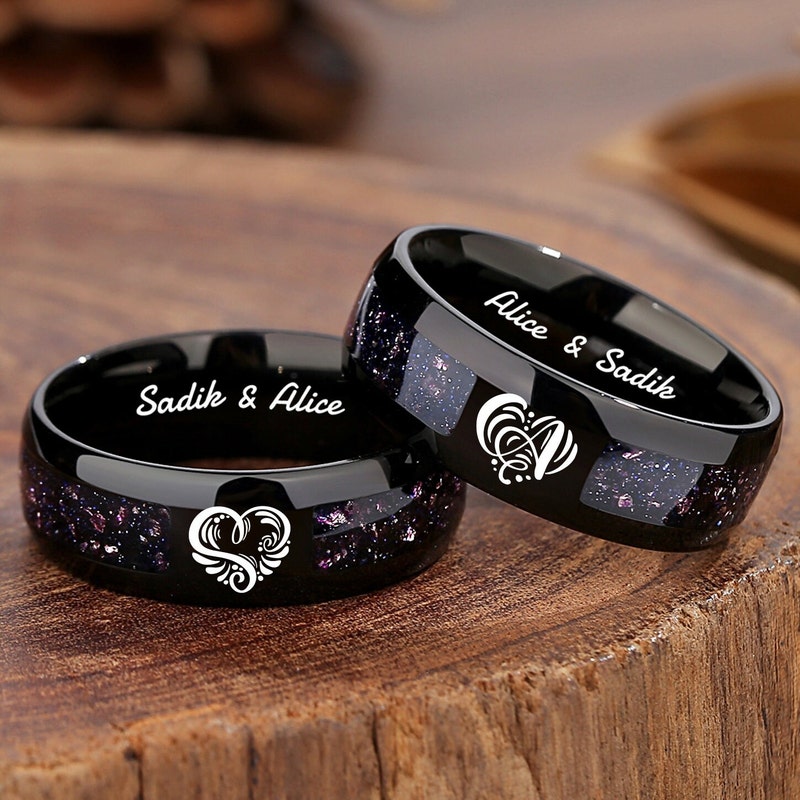 Couple Wedding Bands - Etsy