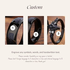 Orion Nebula Ring Set, Matching Promise Rings for Couples, Blue ...