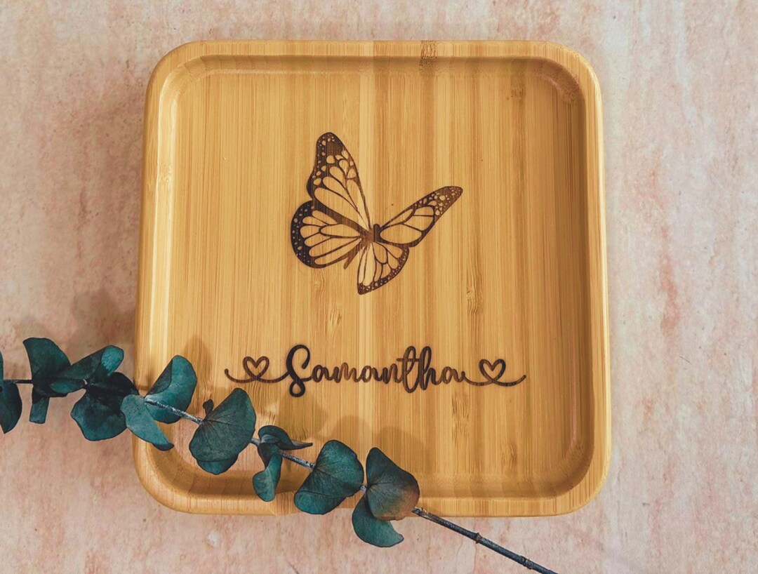 Baby Bamboo Square Plate, Custom Kids Plate, Children Weaning Set, Back ...