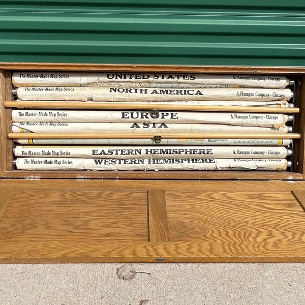 Pull Down Map - Etsy