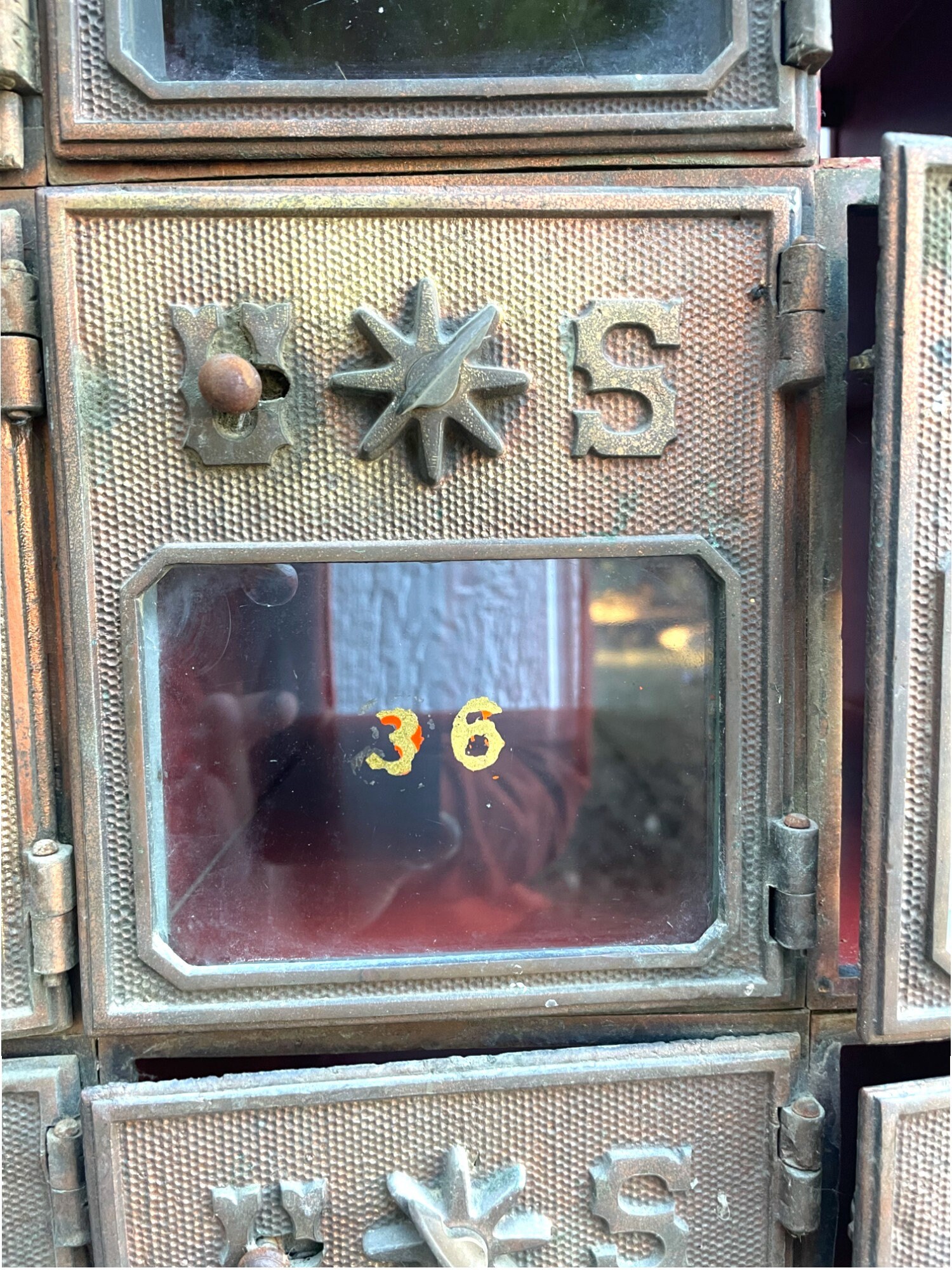 USPS Mailboxes Metal and Brass P.O. Mailbox Cabinet Vintage With ...