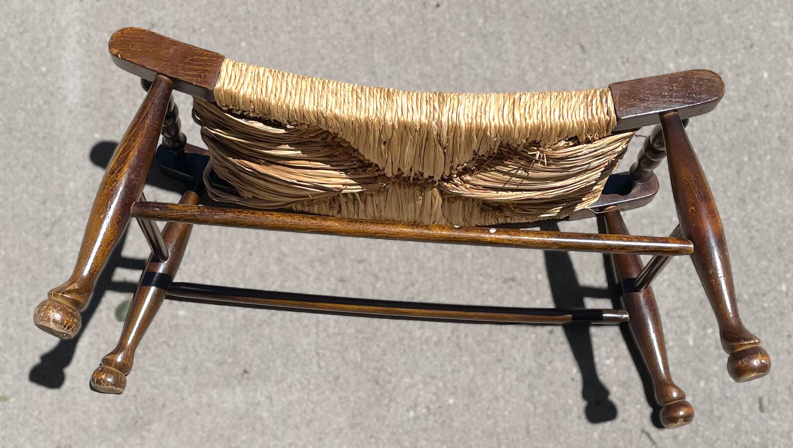 Antique Rush Seat Footstool in Fantastic Condition Vintage Furniture ...