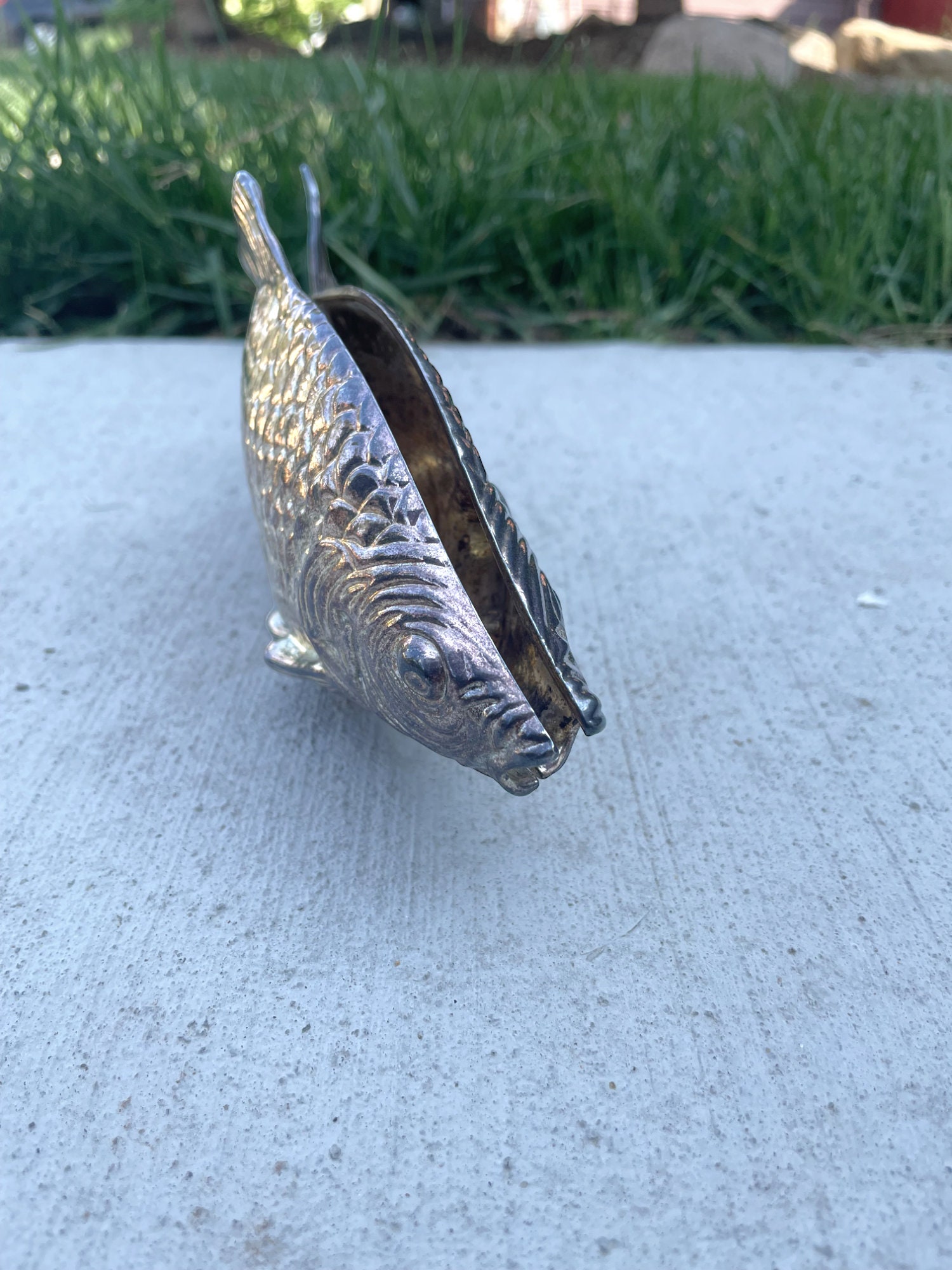 Vintage Koi Fish Letter Holder Silver Metal Napkin Holder 1960s Kitchen ...