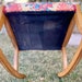 Vintage Sewing Rocker With Floral Pattern Linen Upholstery Antique Lady ...