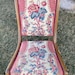 Vintage Sewing Rocker With Floral Pattern Linen Upholstery Antique Lady ...