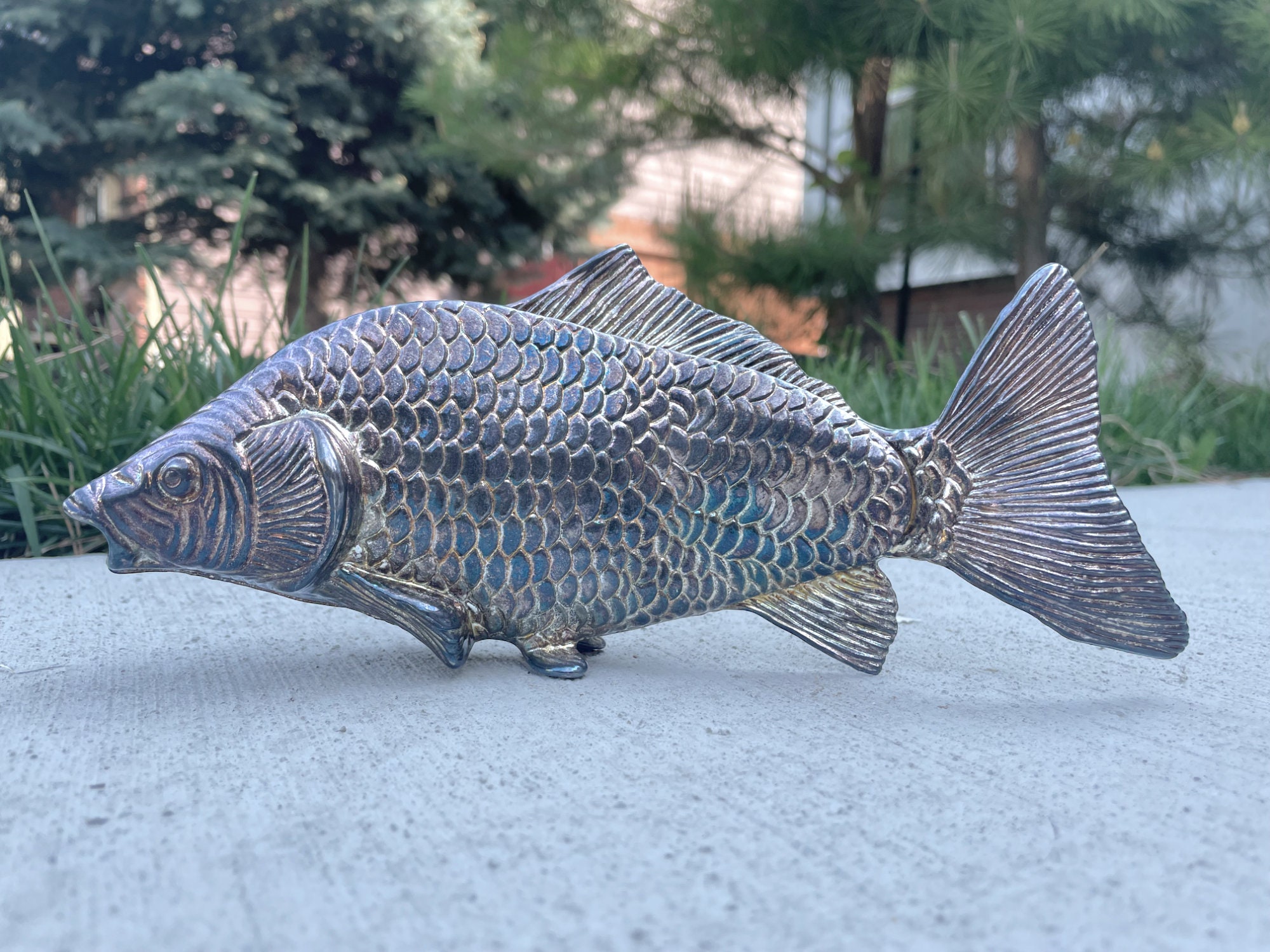 Vintage Koi Fish Letter Holder Silver Metal Napkin Holder - Etsy