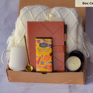 Classy Gift Basket for Women, Cozy Gift Box With Blanket, Socks, Candle ...
