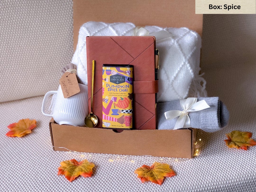 Fall Hygge Gift Box With Blanket, Fall Care Package, Fall Gift Basket ...