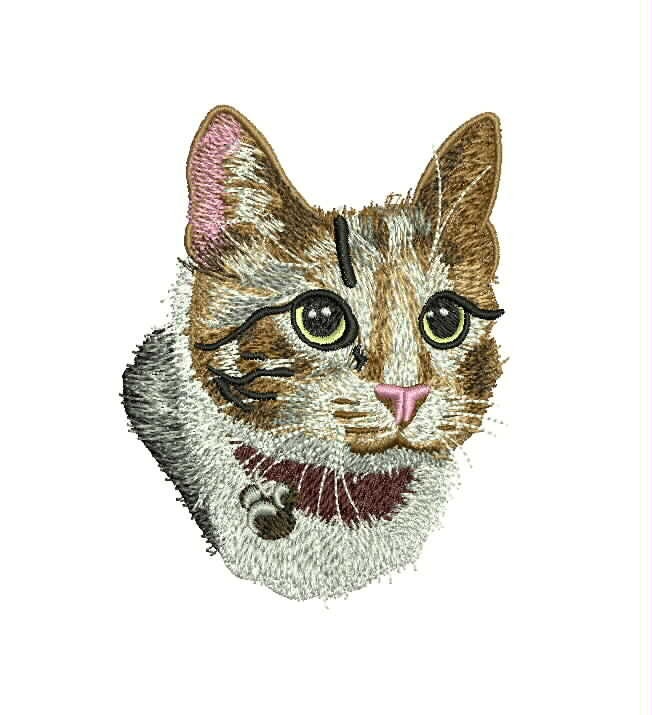 Machine Embroidery File Cat Head Tabby Feline Cats Kitten Kittens Pet ...