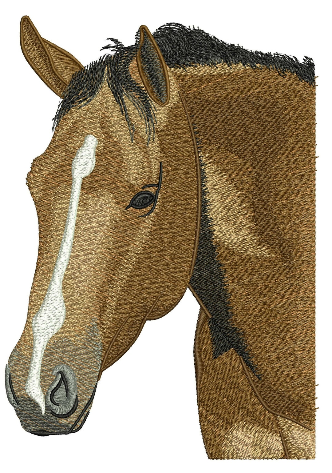 Machine Embroidery Horse Head Design File - Horse Head - Quarterhorse ...