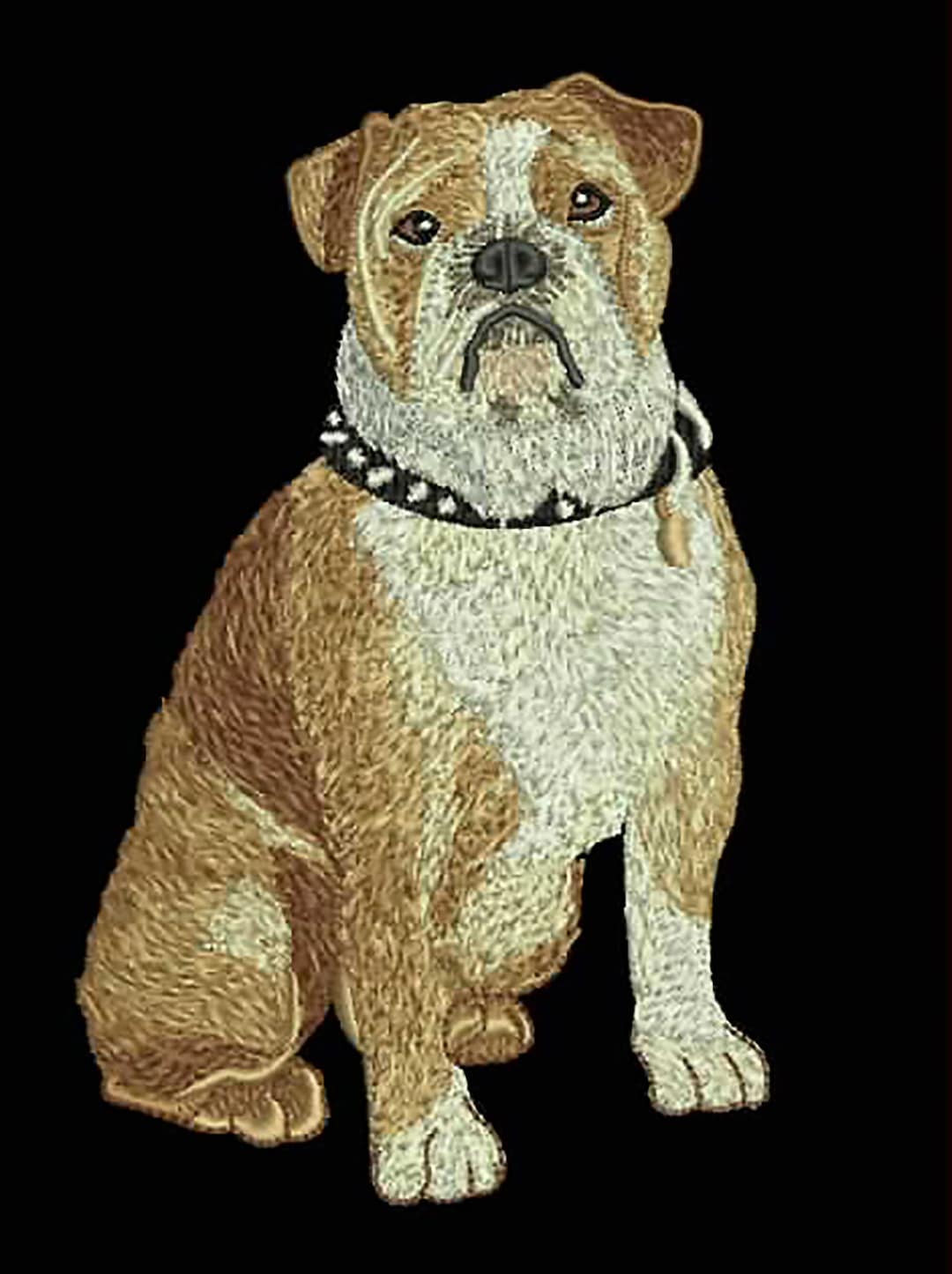 Machine Embroidery Bulldog File Design - Embroider Bulldog - Bulldog ...