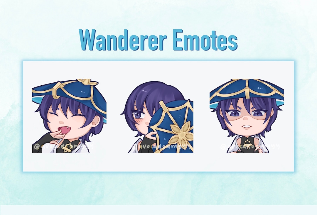 Wanderer / Scaramouche Emotes Genshin Impact Twitch - Etsy Australia
