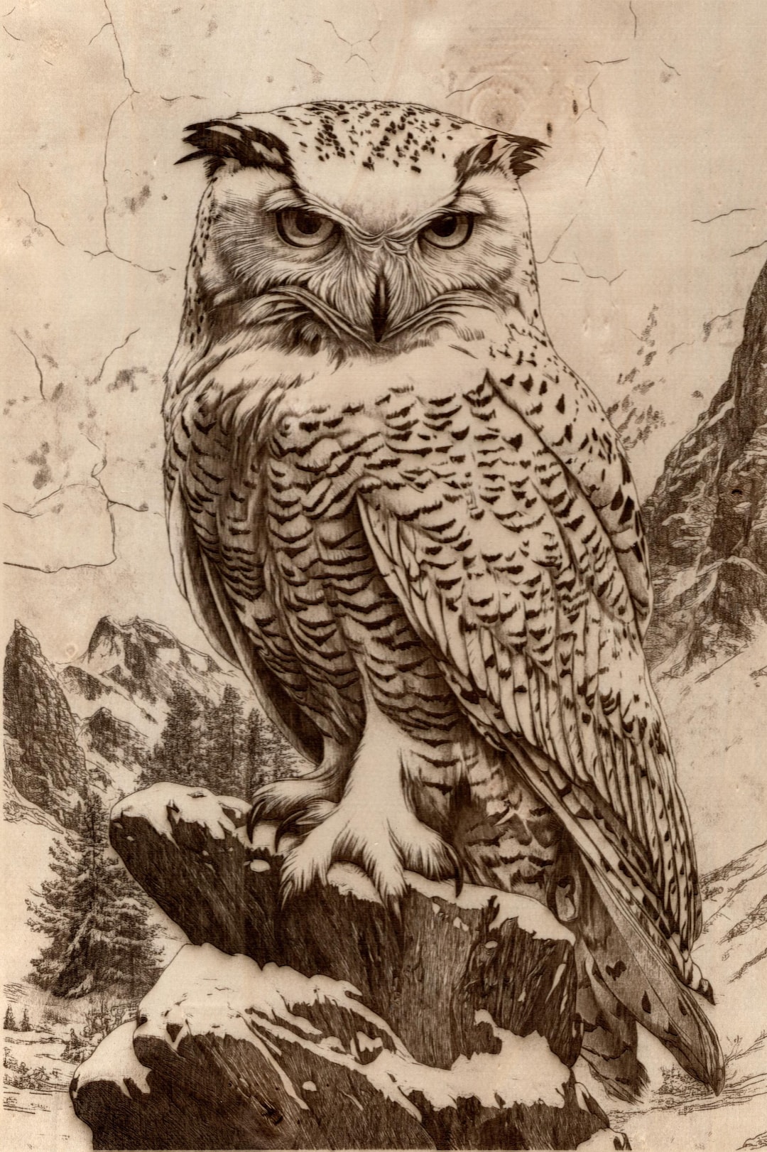Snowy Owl Laser Engraving Files: Wildlife Art, 4-design Pack (PNG, JPG ...