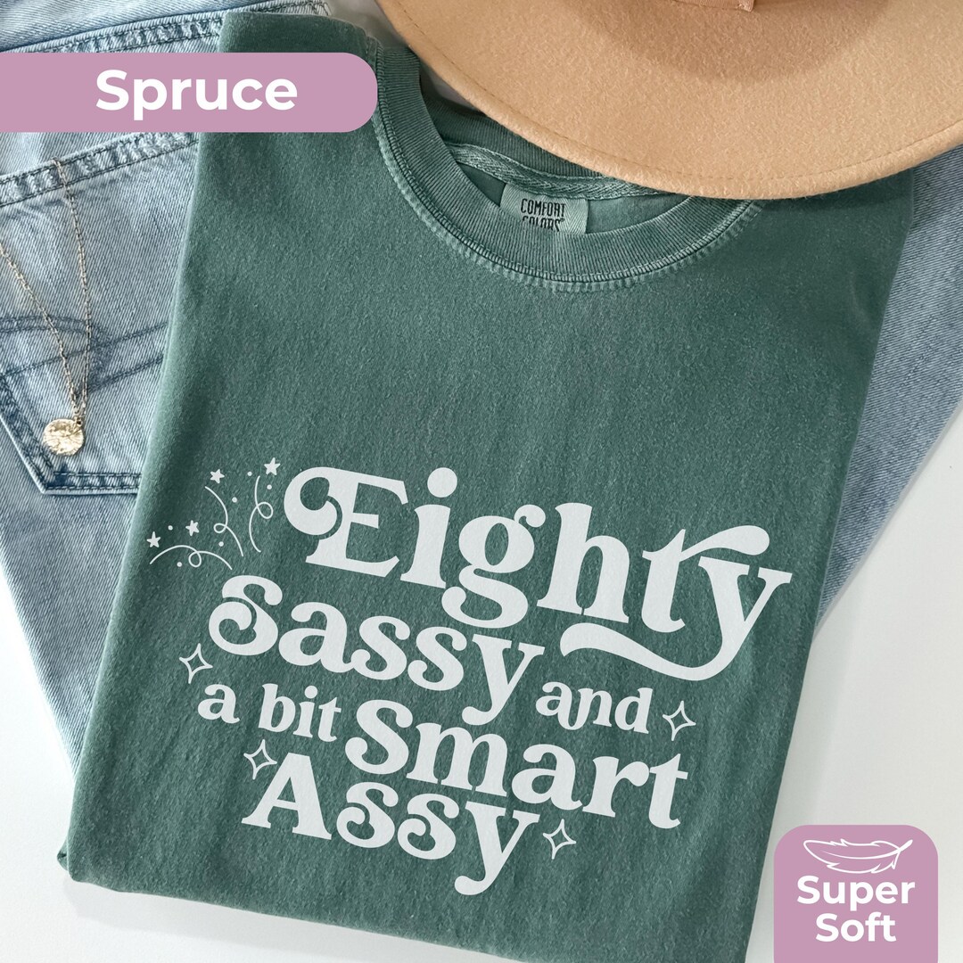 Comfort Colors 80th Birthday Shirt, Retro Eighty Tshirt, Fun Birthday ...