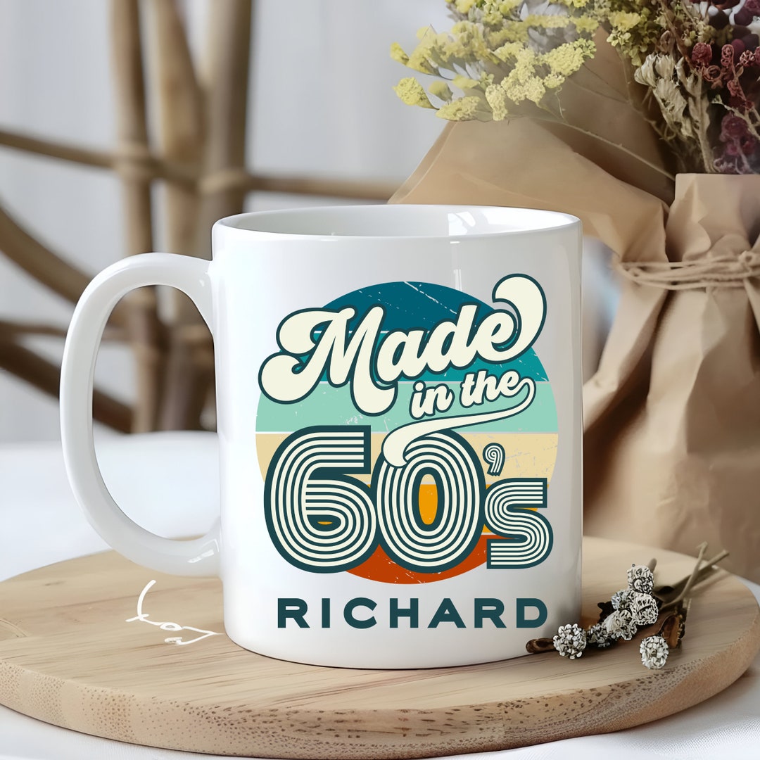 Made in the 60s Retro Mug With Name, Retro 60th Mug for Men, 65th ...