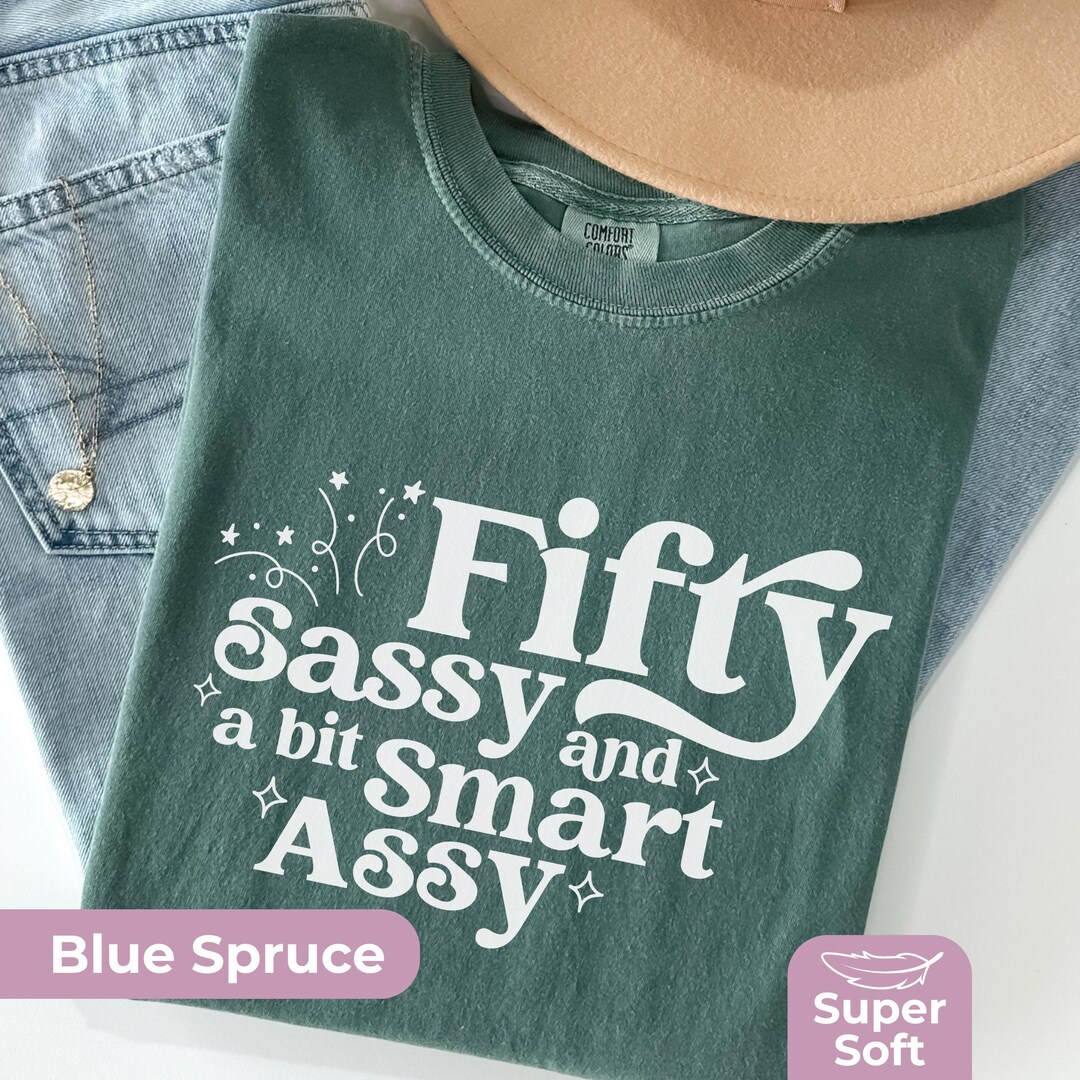 Comfort Colors 50th Birthday Shirt, Retro Fifty Tshirt, Fun Birthday ...