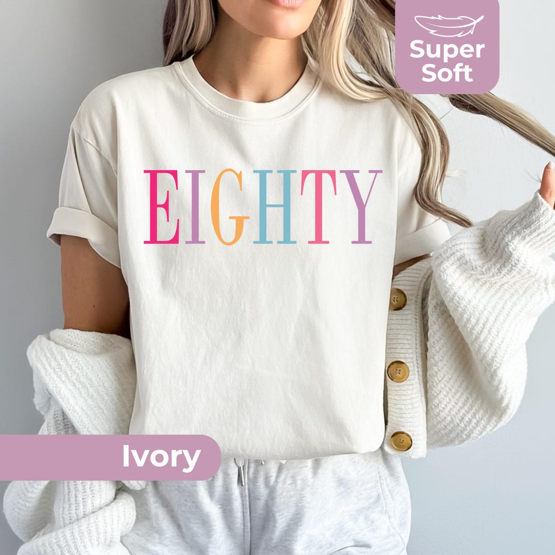 80th Birthday Shirt for Women, Comfort Colors Eighty Tshirt, Birthday Party Outfit, 1965 Shirt ...