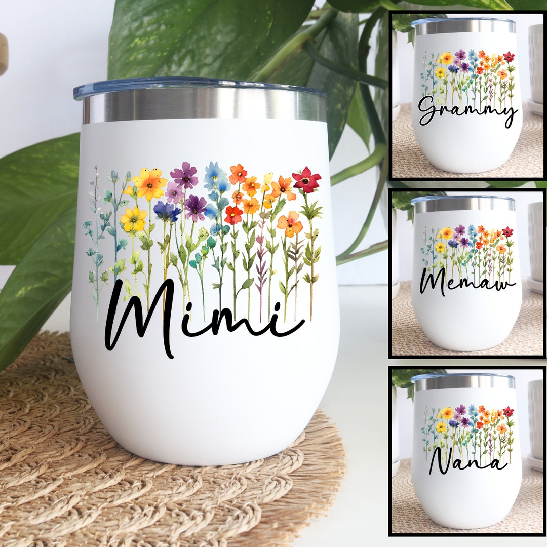 Personalised Mimi Gift With Grandkids Names, Custom Tumbler for Mimi's ...