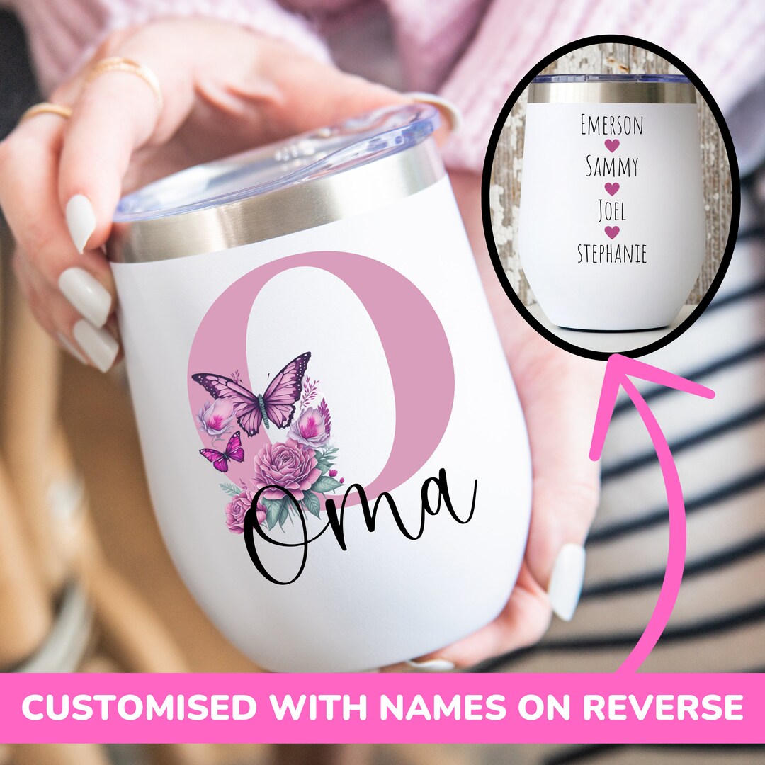 Personalised Tumbler With Grandkids for Oma, Custom Tumbler for Oma ...