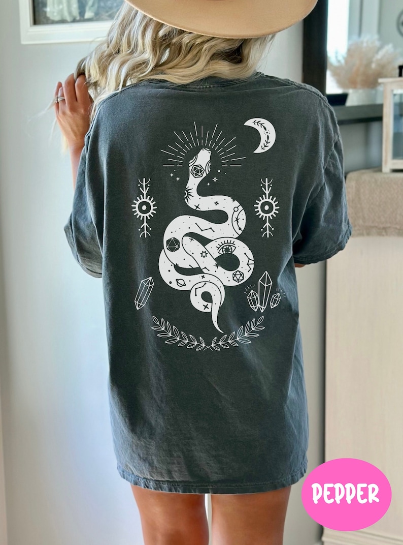 Mystical Snake Shirt Celestial Snake Shirt Spiritual Snake Tshirt ...