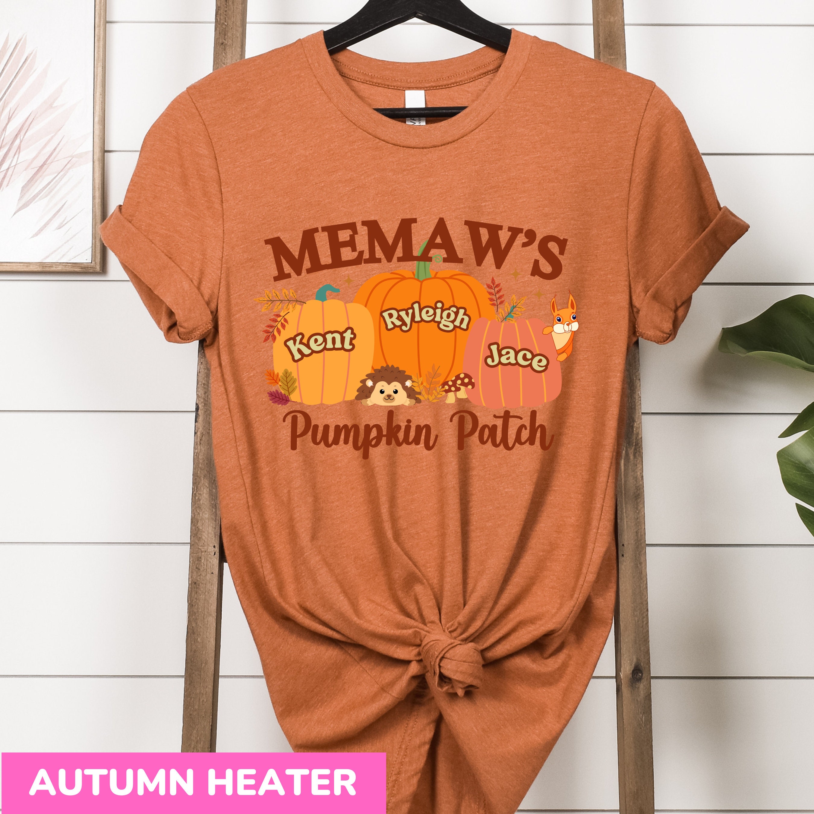 Grandmas Pumpkin Patch Shirt With Grandkids Names, Personalized Nana ...