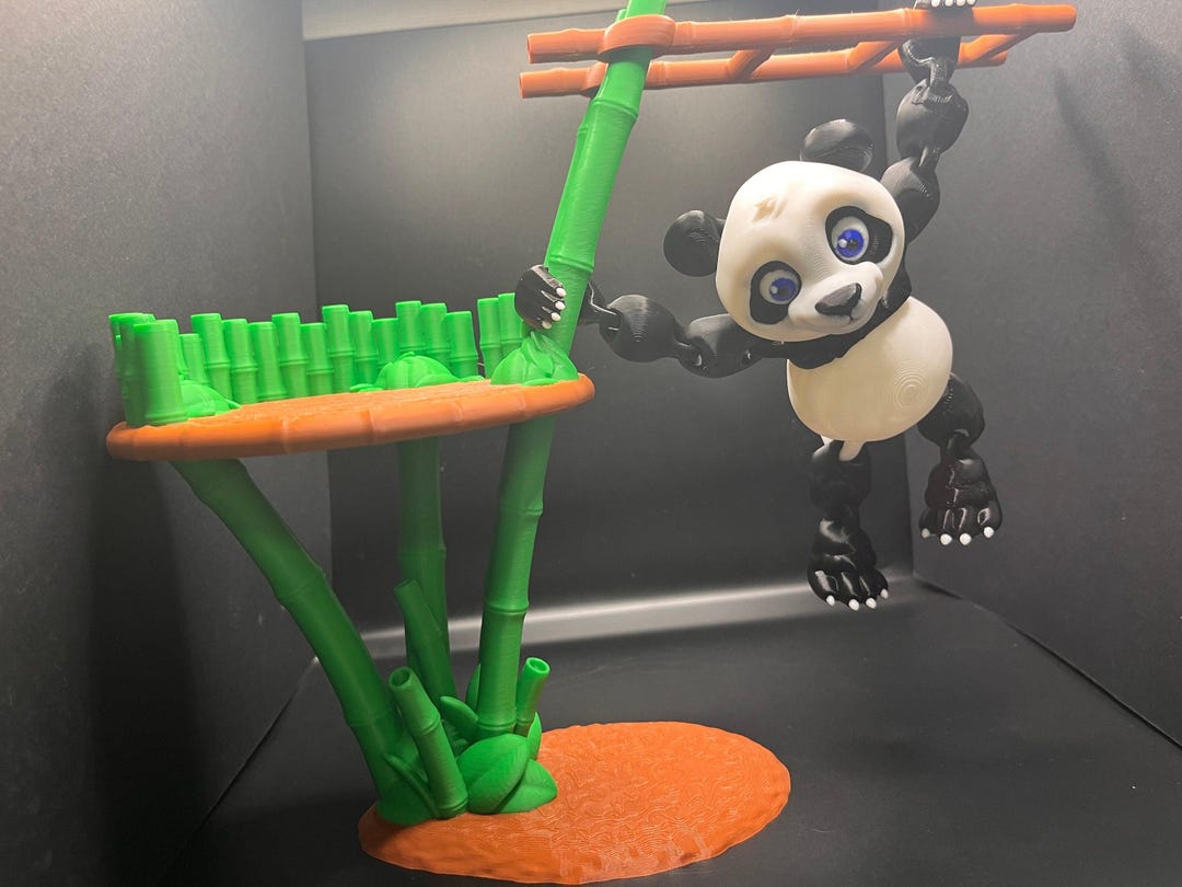 3D Printed Panda With Hangout - Etsy