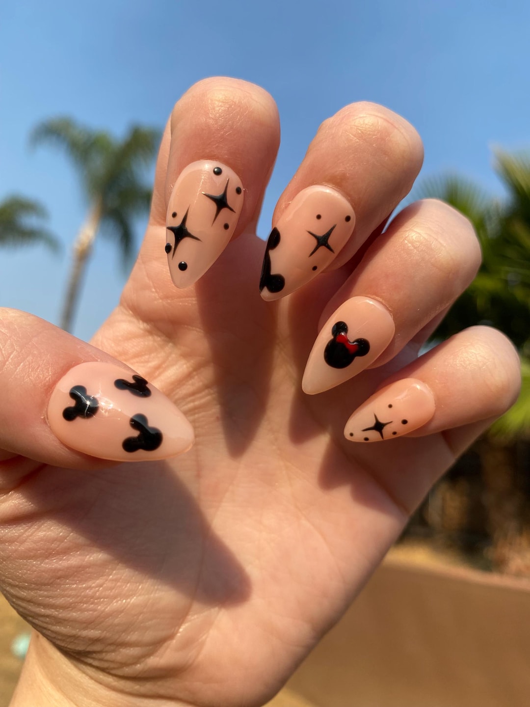 Disney Inspired Mickey & Minnie Press on Nails - Etsy