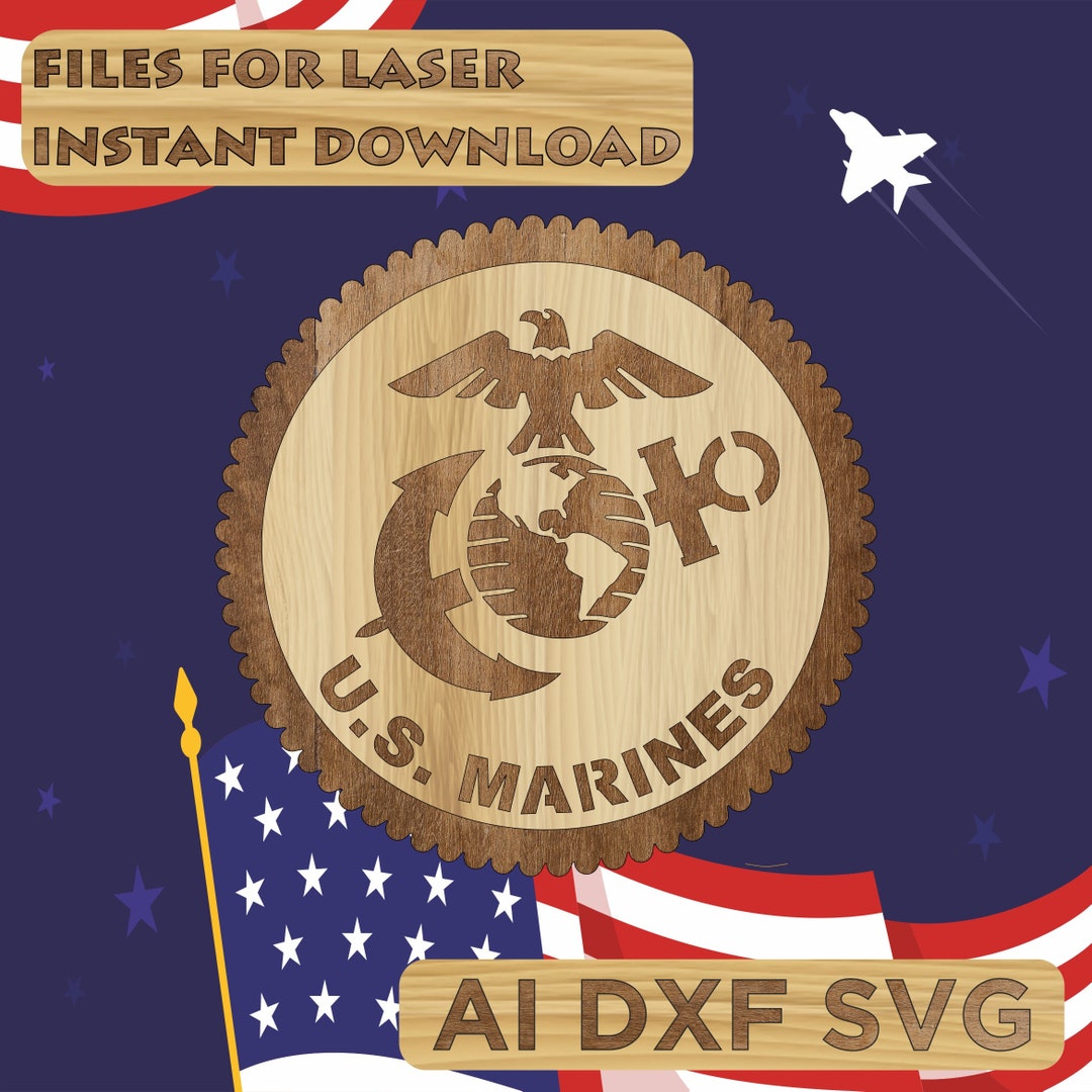 US Marines Military SVG Laser Cut, Scroll Saw, Fret Saw, Cricut and ...