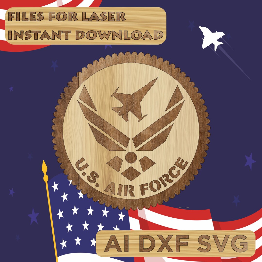 US Air Force Military SVG Laser Cut, Scroll Saw, Fret Saw, Cricut and ...