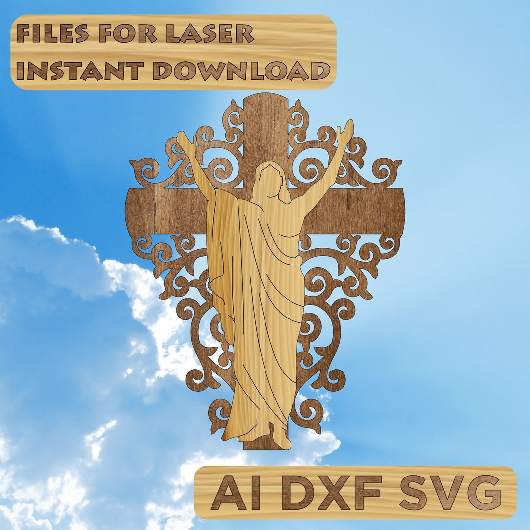 Fretwork Cross Religion SVG Laser Cut, Scroll Saw, Fret Saw, Cricut and ...
